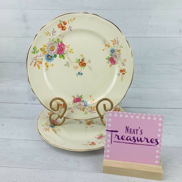 Edwin M. Knowles | Dining | Vntg 96s Edwin M Knowles Floral 9 Plate Set ...